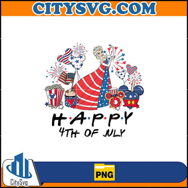 Elsa Happy 4th Of July Png, Cartoon 4th Of July Png, 4th Of July 2024 ...
