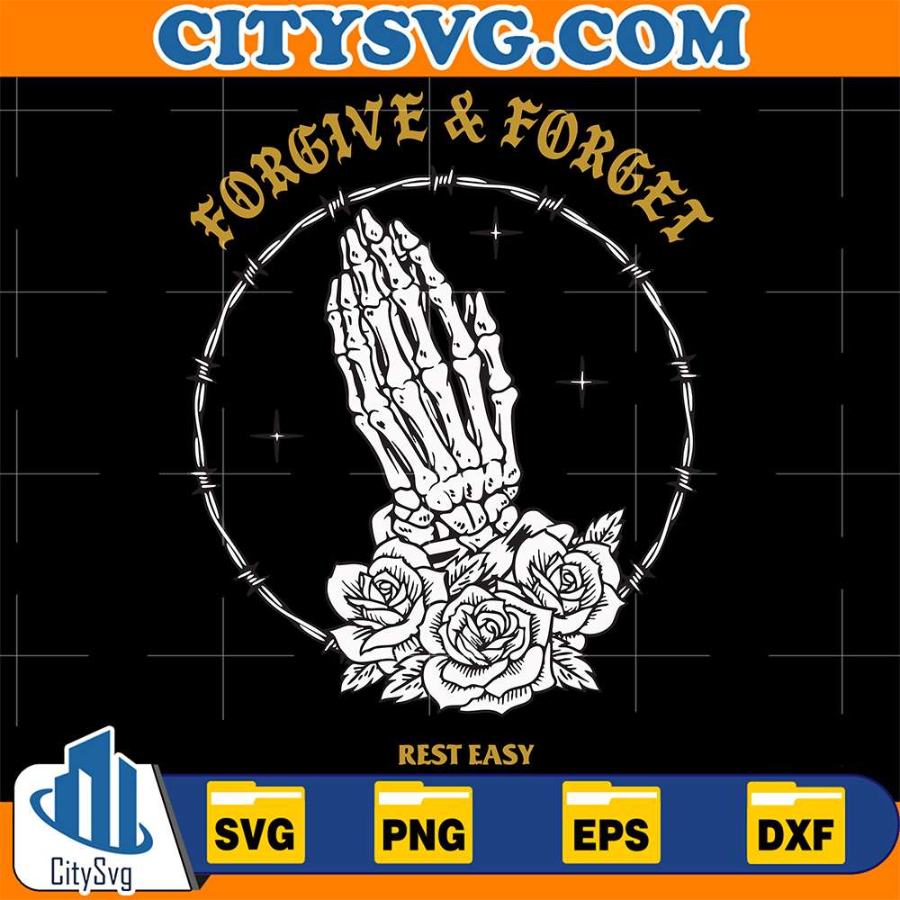 Forgive & Forget Skeleton Flower Svg – CITYSVG