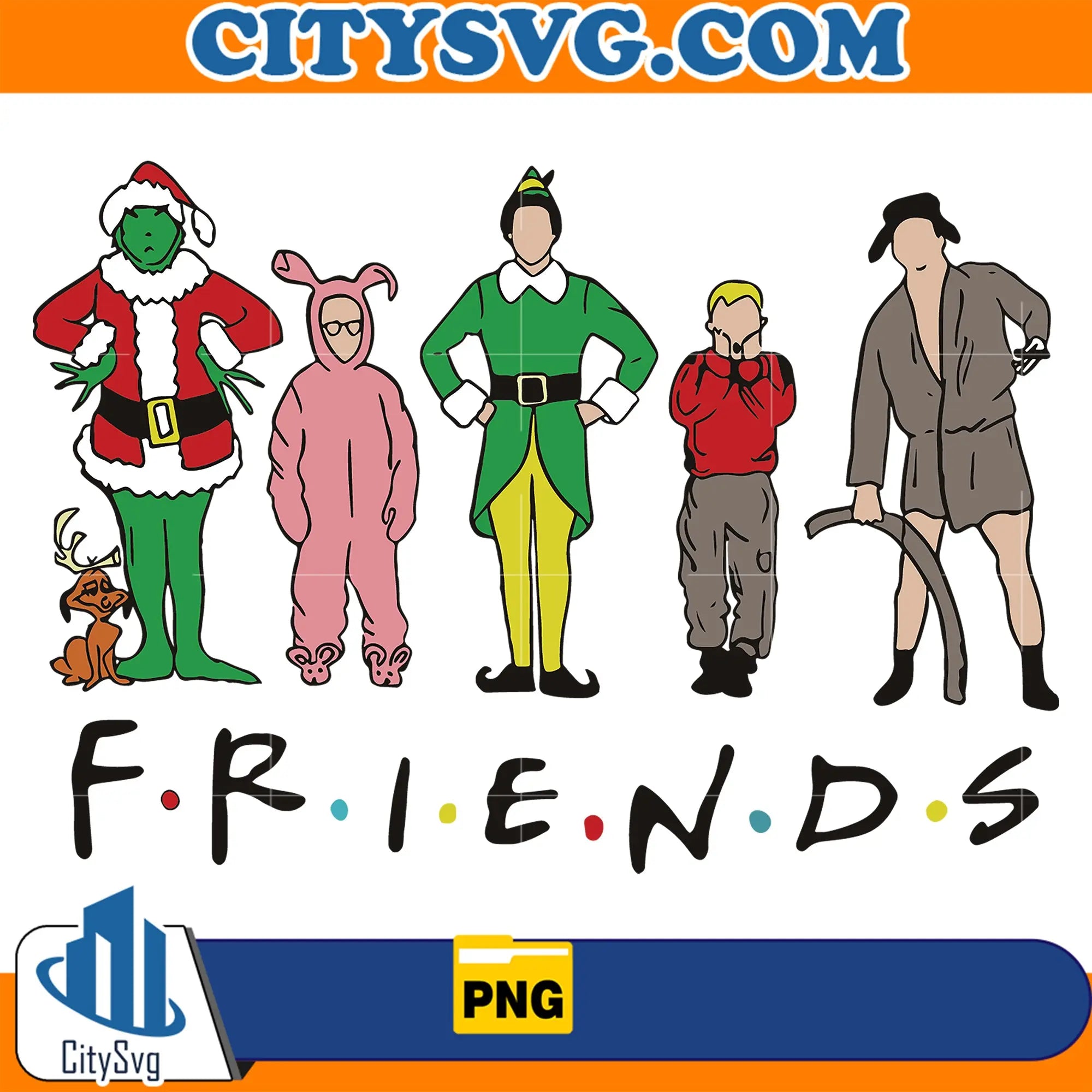 Friends Christmas Movie Charactes Png – CITYSVG