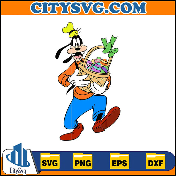 Goofy Easter Svg, Easter Svg Cut Files For Cricut, Silhouette, Mickey ...