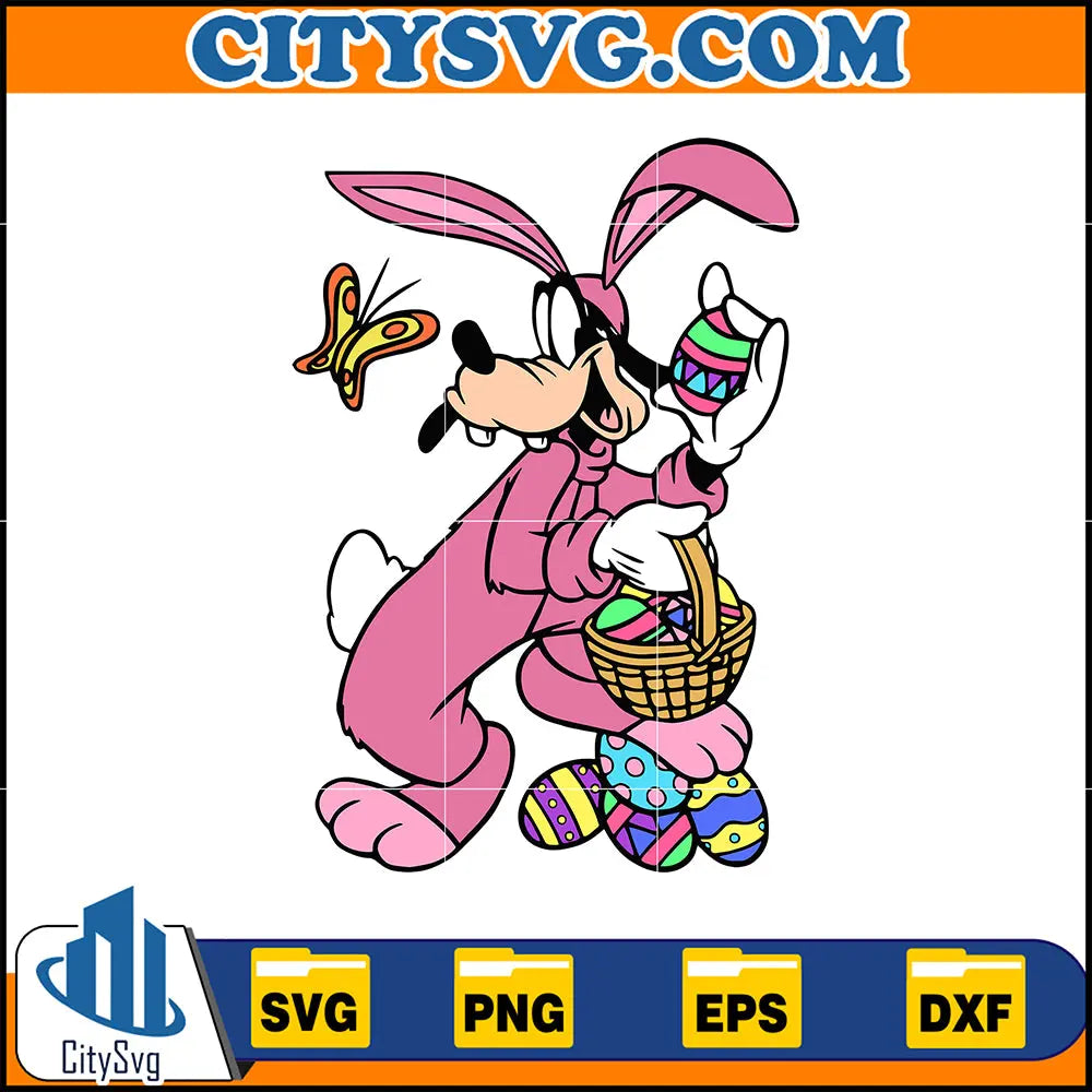 Goofy Easter Svg, Easter Svg Cut Files For Cricut, Silhouette, Mickey ...