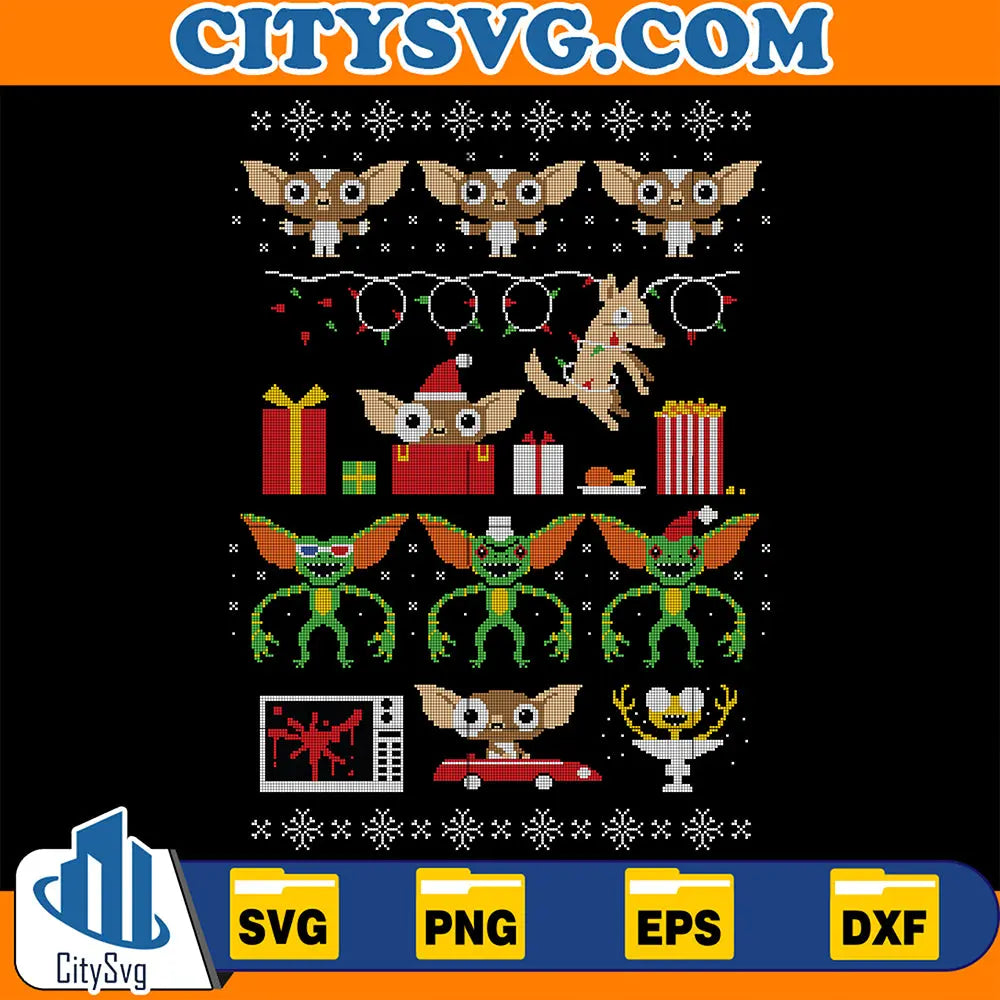 Gremlins Ugly Christmas Svg – CITYSVG