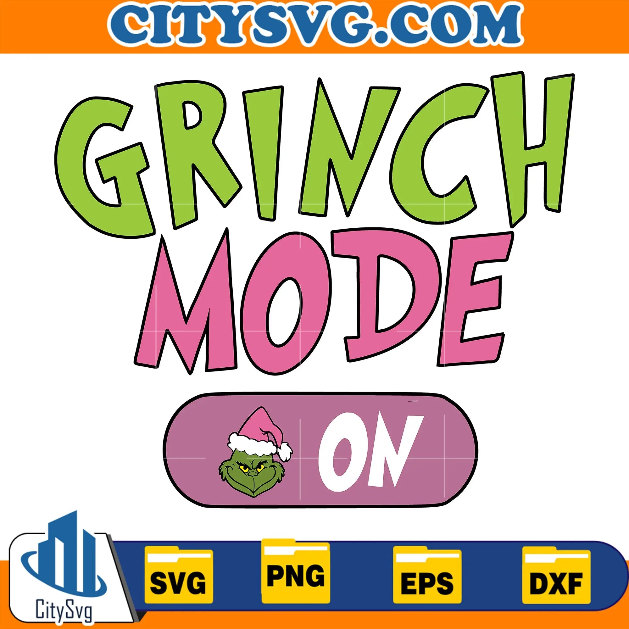 Grinch Mode On Christmas Svg – CITYSVG