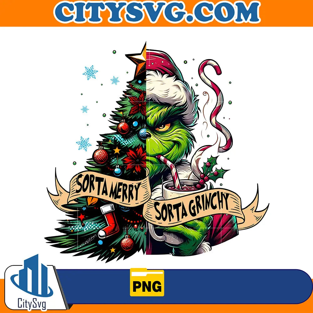 Grinch Sorta Merry Sorta Grinchy Christmas Png – CITYSVG