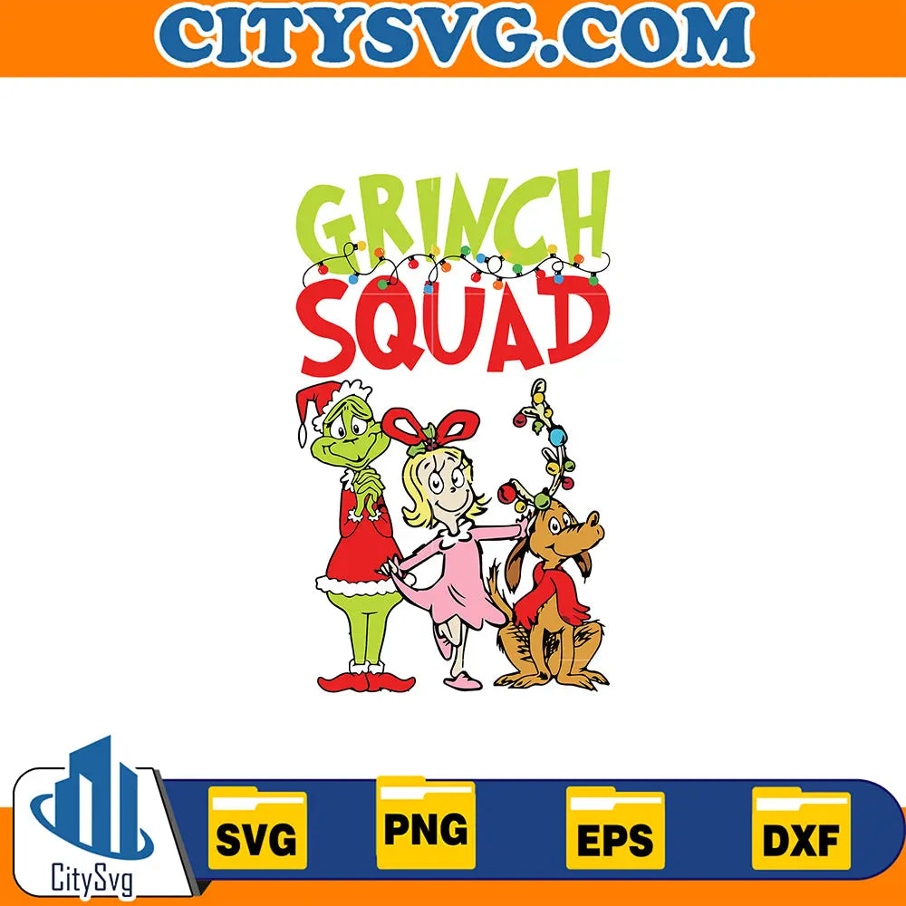 Grinch Squad Christmas Friends Svg – CITYSVG