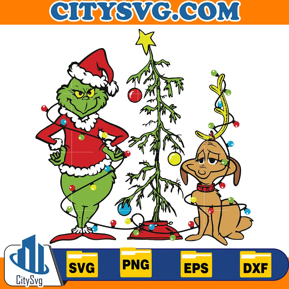 Grinch With Dog Svg – CITYSVG