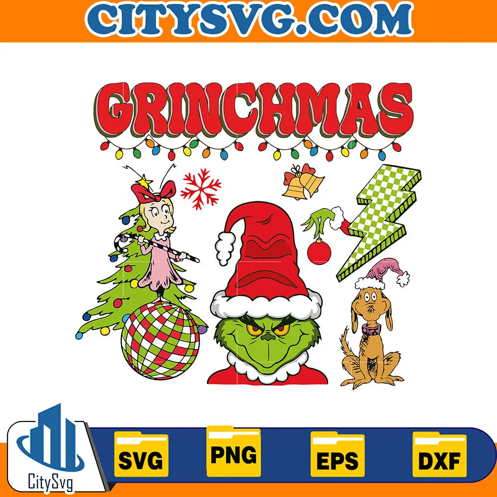 Grinchmas Characters Xmas Vibe Svg – CITYSVG