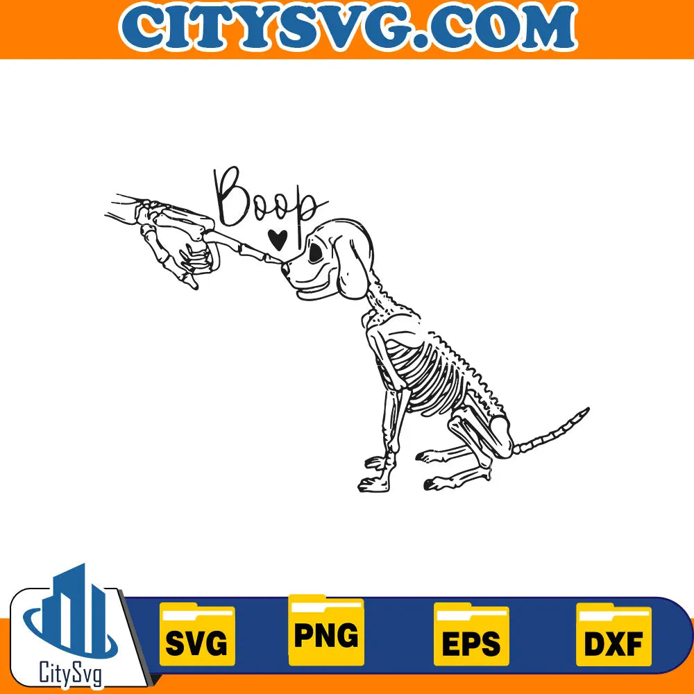 Boop Halloween Dog Skeleton Svg – CITYSVG