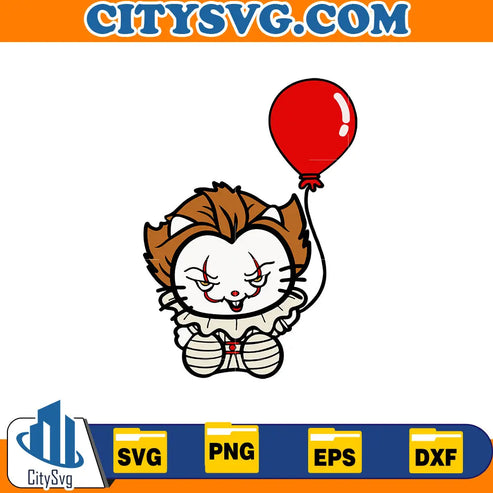 Hello Kitty Pennywise SVG – CITYSVG