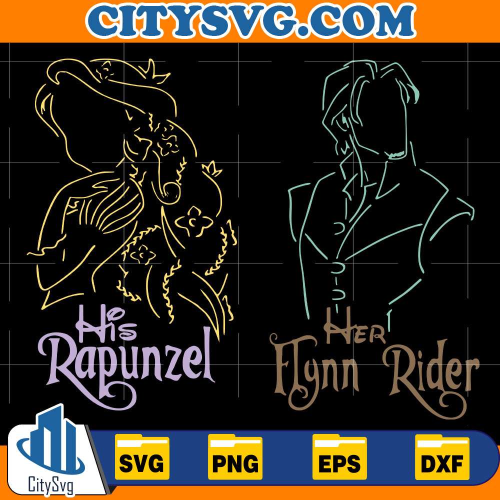 His Rapunzel Her Flynn Rider Svg – CITYSVG