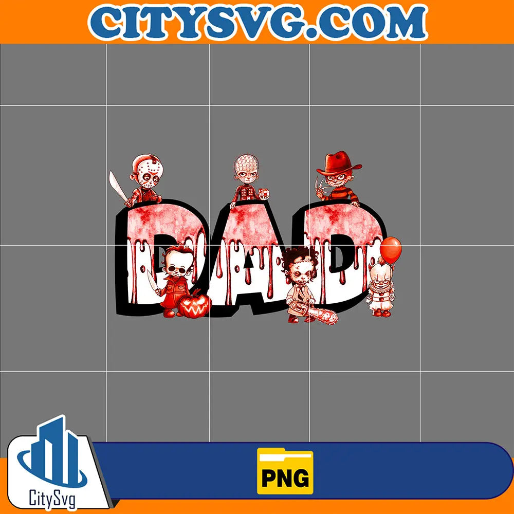 Horror Movies Dad Png, Cartoon Dad Png, Characters Letters Png, Doodle ...