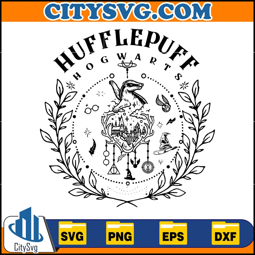 Hufflepuff Hogwarts Svg, Magical World Svg, Witchcraft Svg Sublimation ...