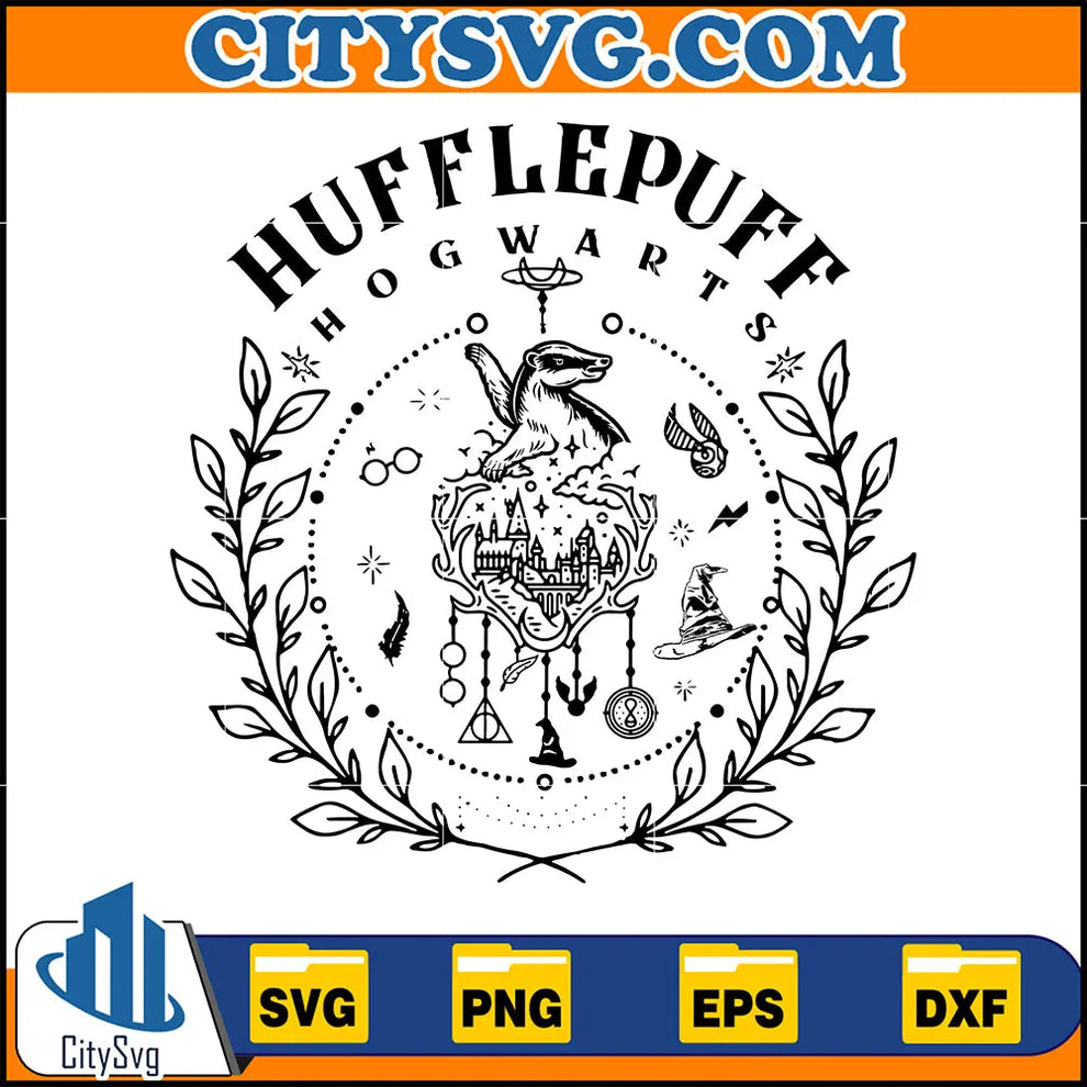Hufflepuff Hogwarts Svg, Magical World Svg, Witchcraft Svg Sublimation ...