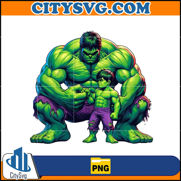 Hulk Dad And Son Png, Super Hero Dad And Son Png, Father's Day 2024 Pn – CITYSVG