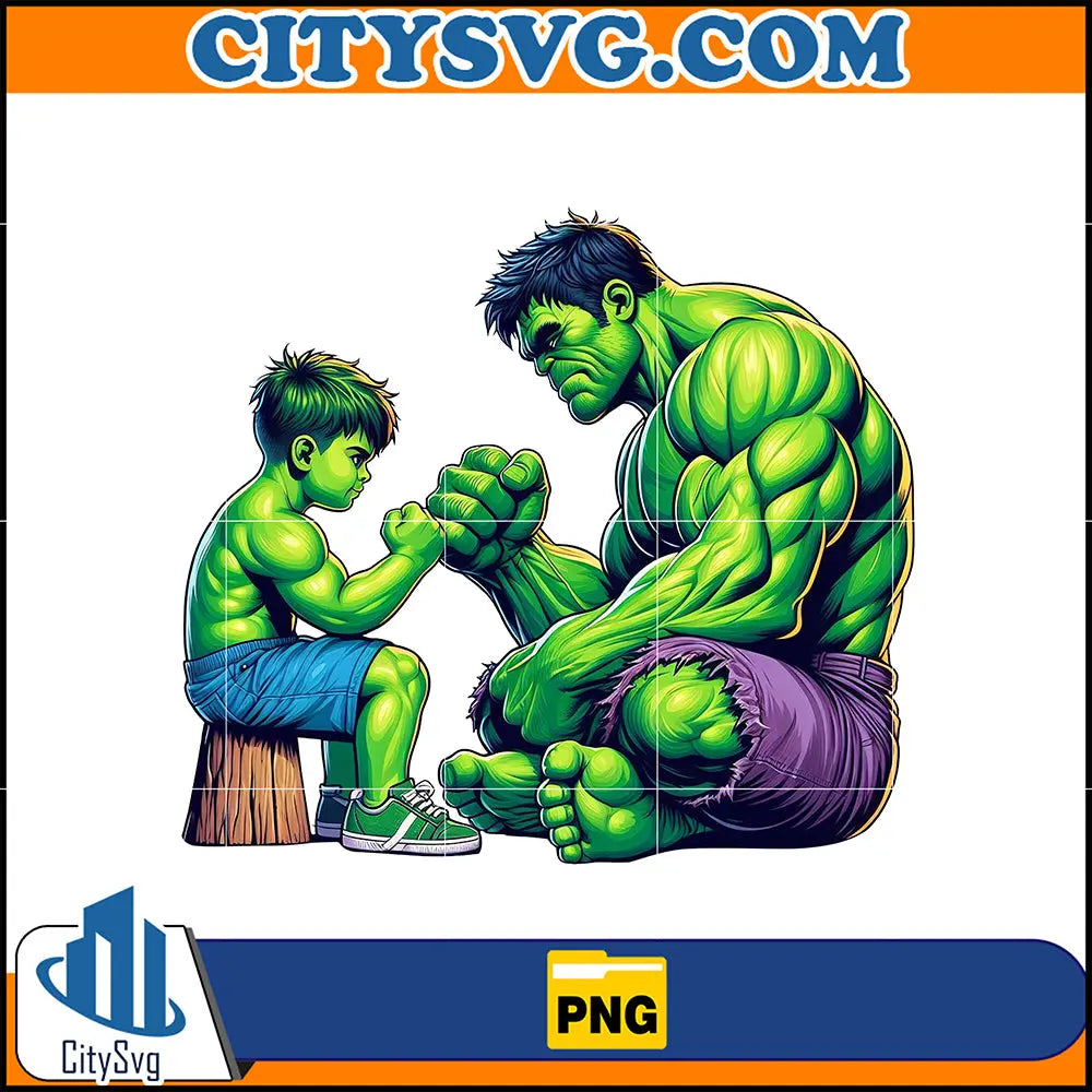 Hulk Dad And Son Png, Super Hero Dad And Son Png, Father's Day 2024 Pn ...