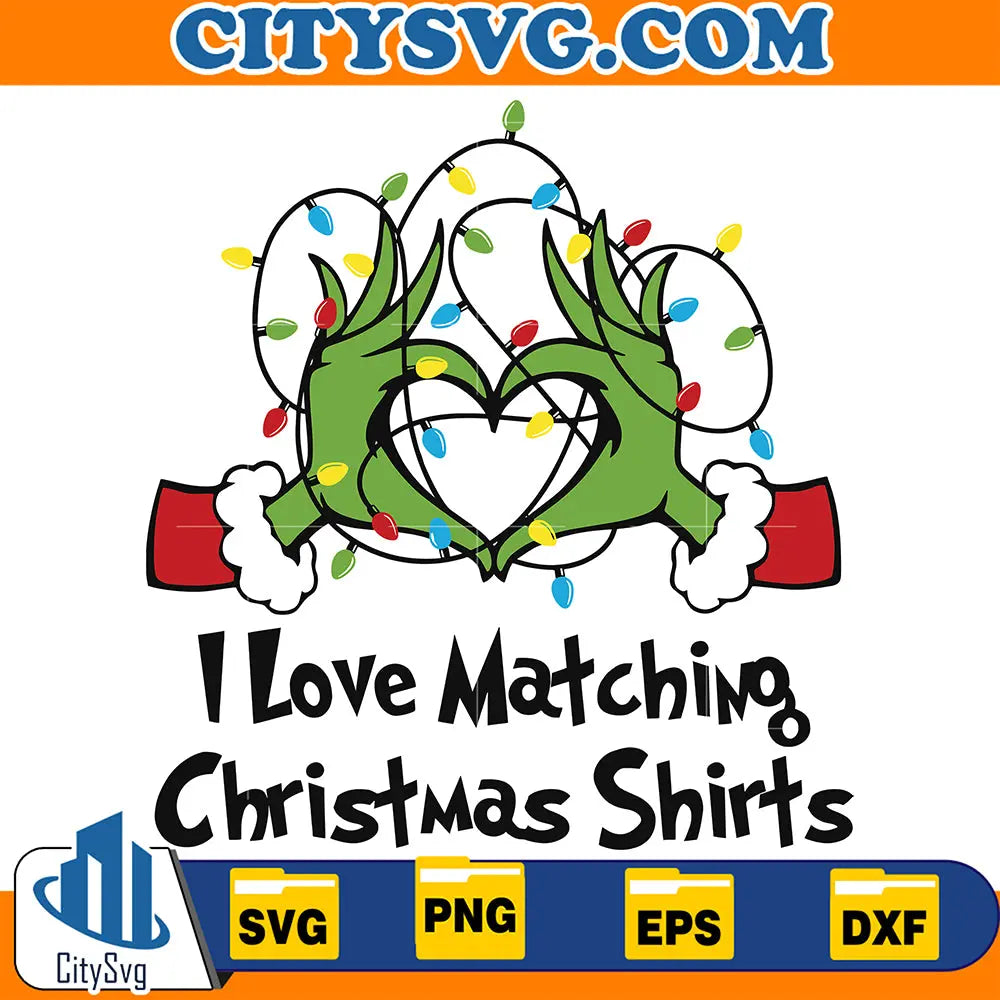 I Love Matching Christmas Shirts Svg – CITYSVG