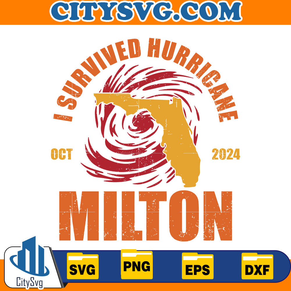 I Survived Hurricane Milton Svg – CITYSVG