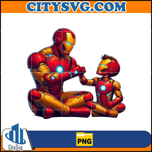 Iron Man Dad And Son Png, Super Hero Dad And Son Png, Father's Day 202 ...