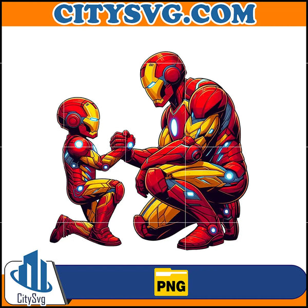 Iron Man Dad And Son Png, Super Hero Dad And Son Png, Father's Day 202 ...