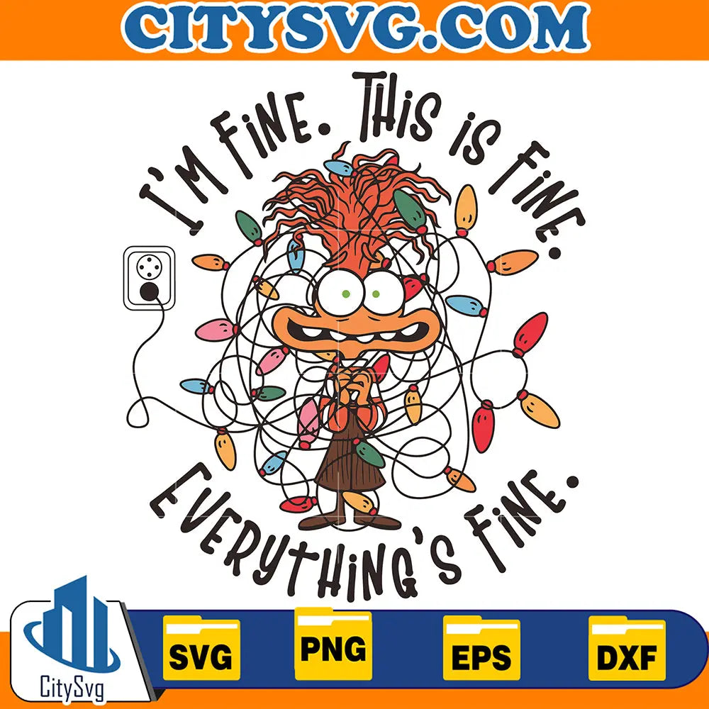 It's Fine This Is Fine Everything Is Fine Christmas Svg – CITYSVG