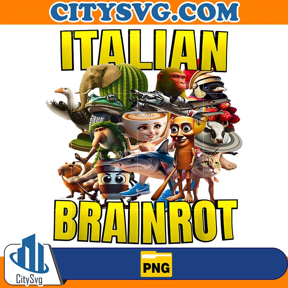 Italian Brainrot All Chracters Yellow Png – CITYSVG