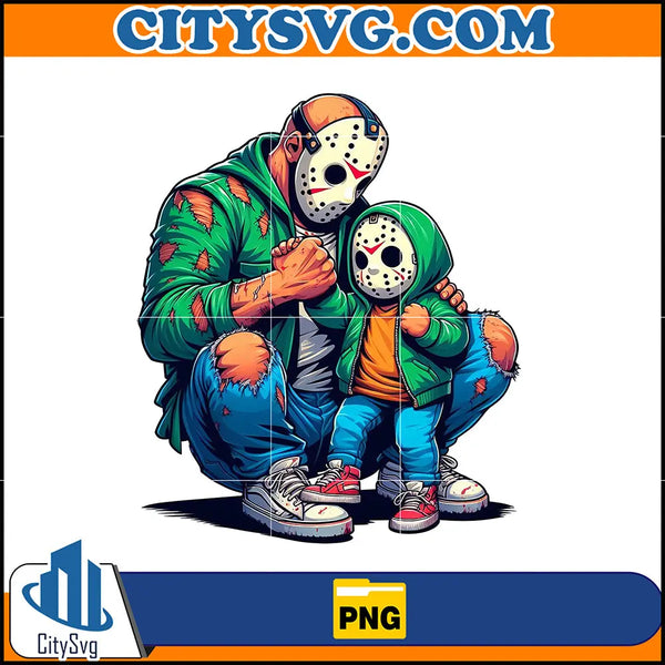 Jason Voorhees Png, Super Hero Dad And Son Png, Father's Day 2024 Png ...