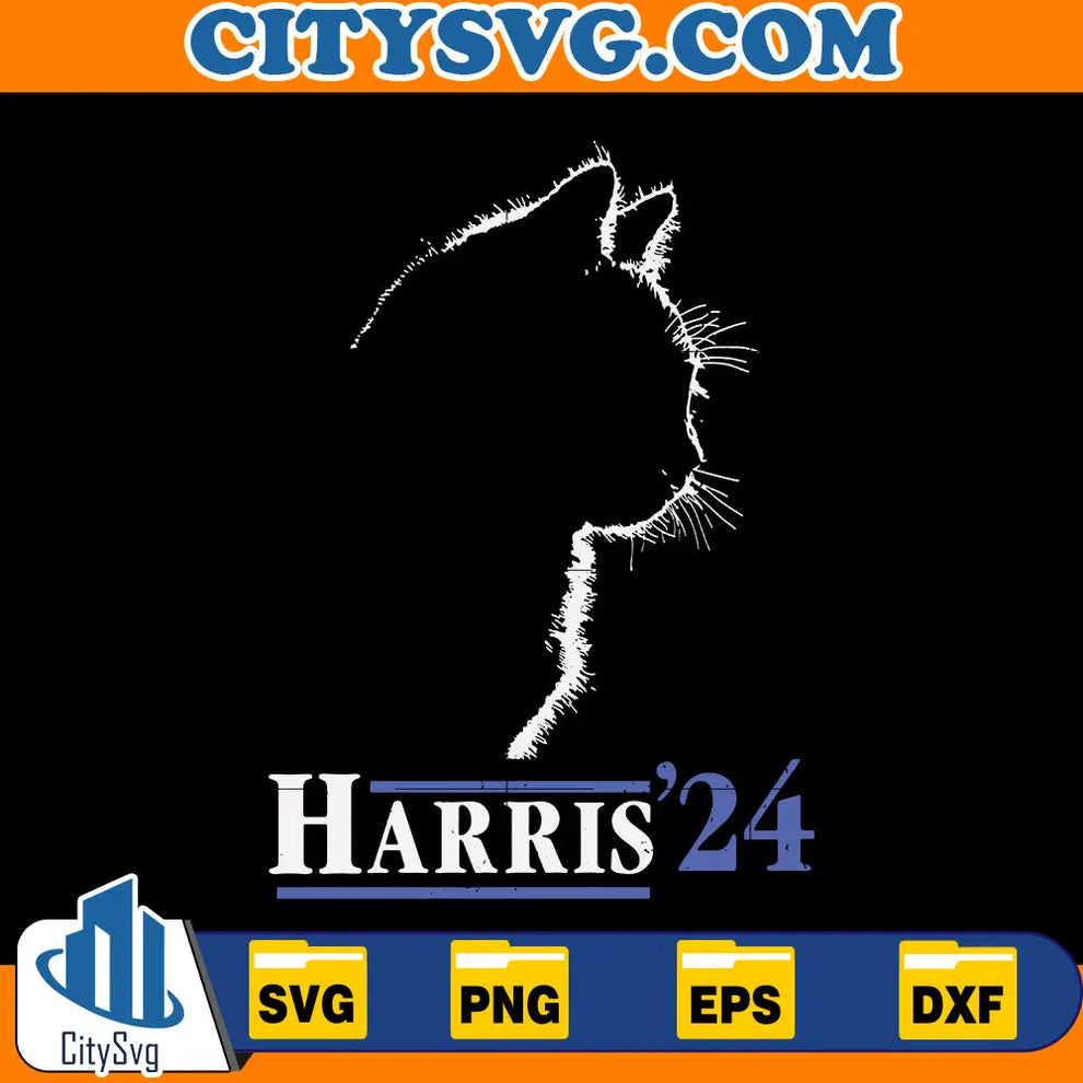 Kamala Harris Cat Profile for Cat Owners Harris 2024 Svg – CITYSVG