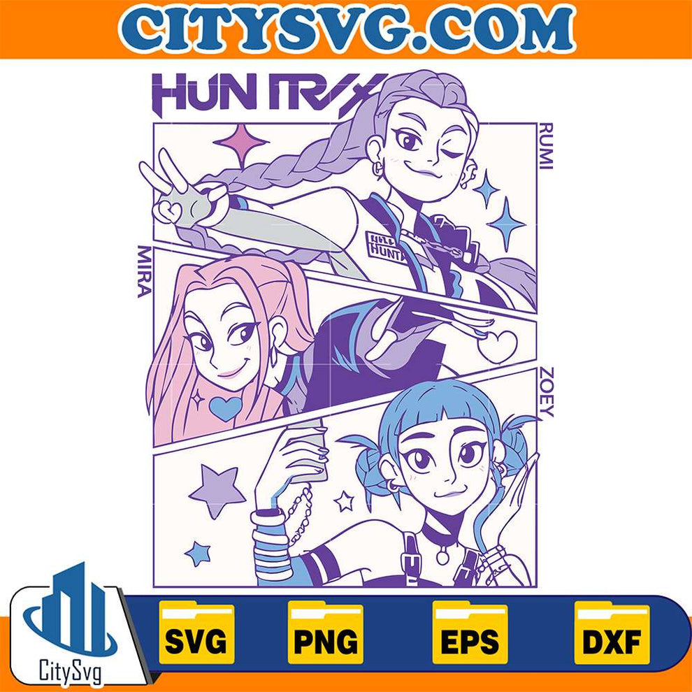 Kpop Demon Hunters Huntrix Svg – CITYSVG