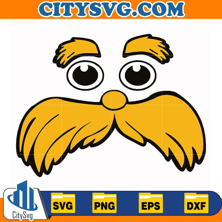 Lorax Face Dr Seuss Svg – CITYSVG