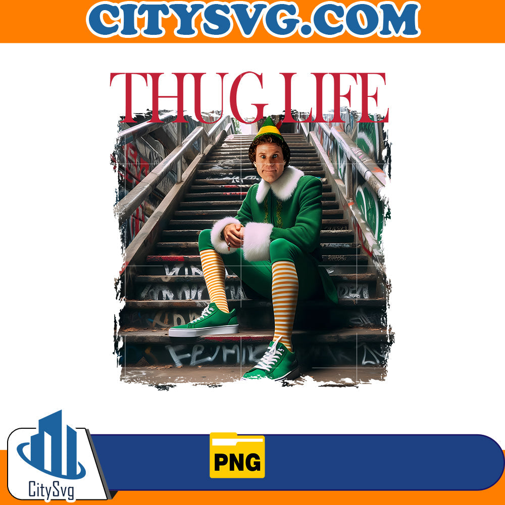 Thug Life Elf Christmas Png – CITYSVG