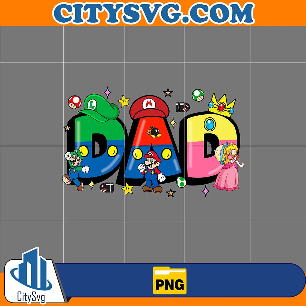 Mario Dad Png, Cartoon Dad Png, Characters Letters Png, Doodle Story P ...