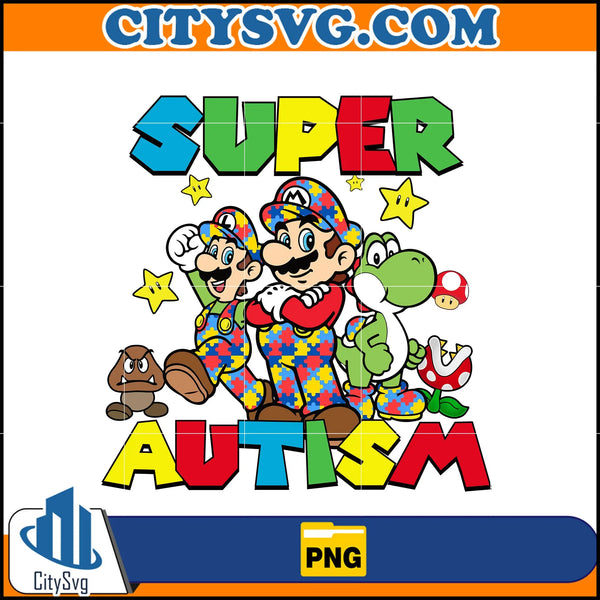 Mario Super Autism Png, Autism Awareness Png, Super Hero Autism Png, I ...