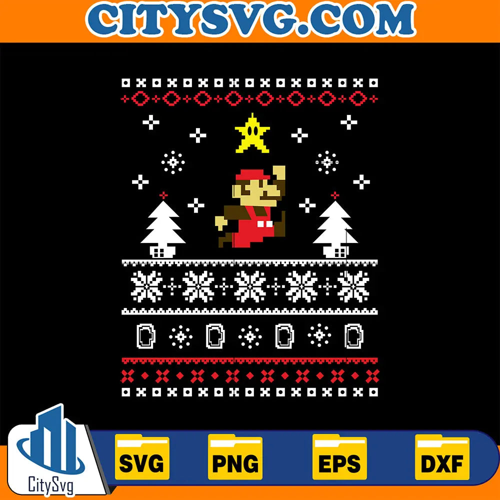 Mario Ugly Christmas Svg – CITYSVG