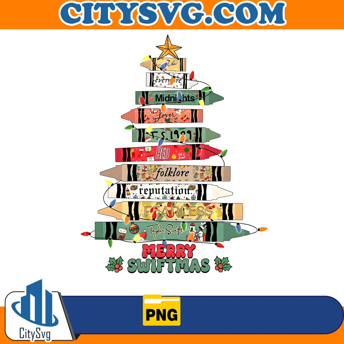 Merry Swiftmas Tree Christmas Png – CITYSVG