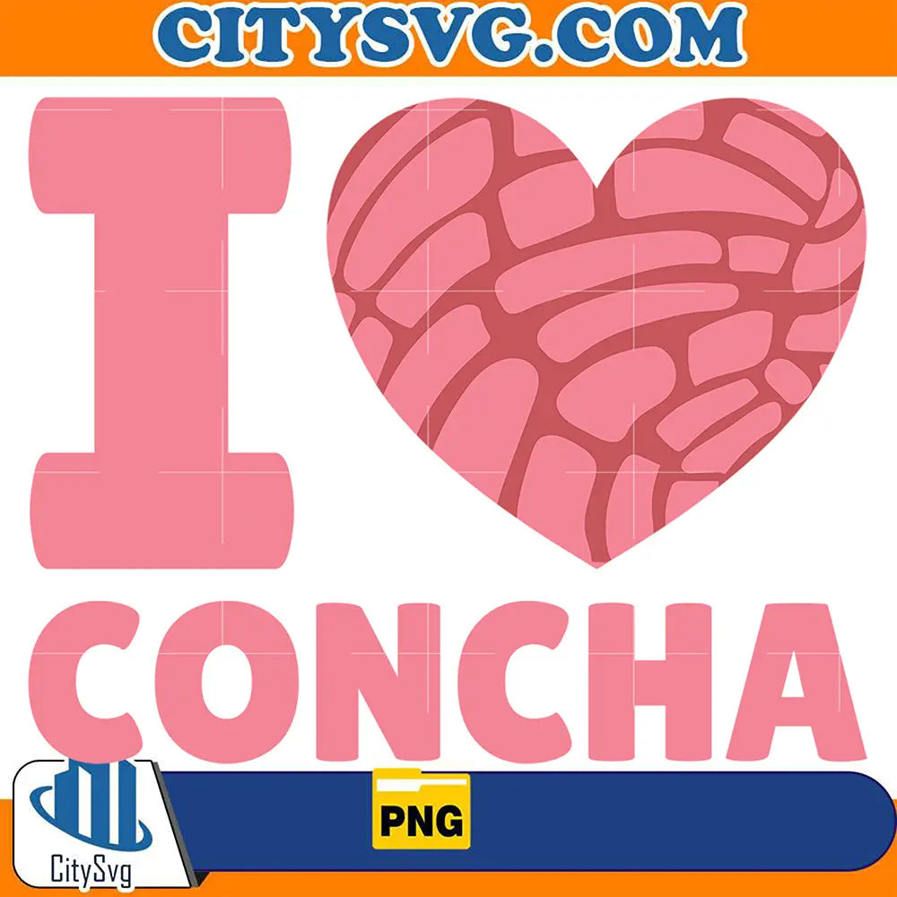 Mexican I Love Concha Valentine Png – CITYSVG