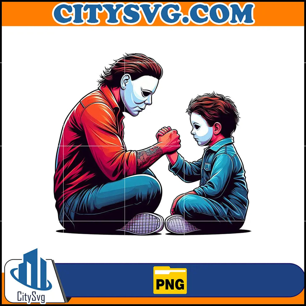 Michael Myers Png, Super Hero Dad And Son Png, Father's Day 2024 Png ...