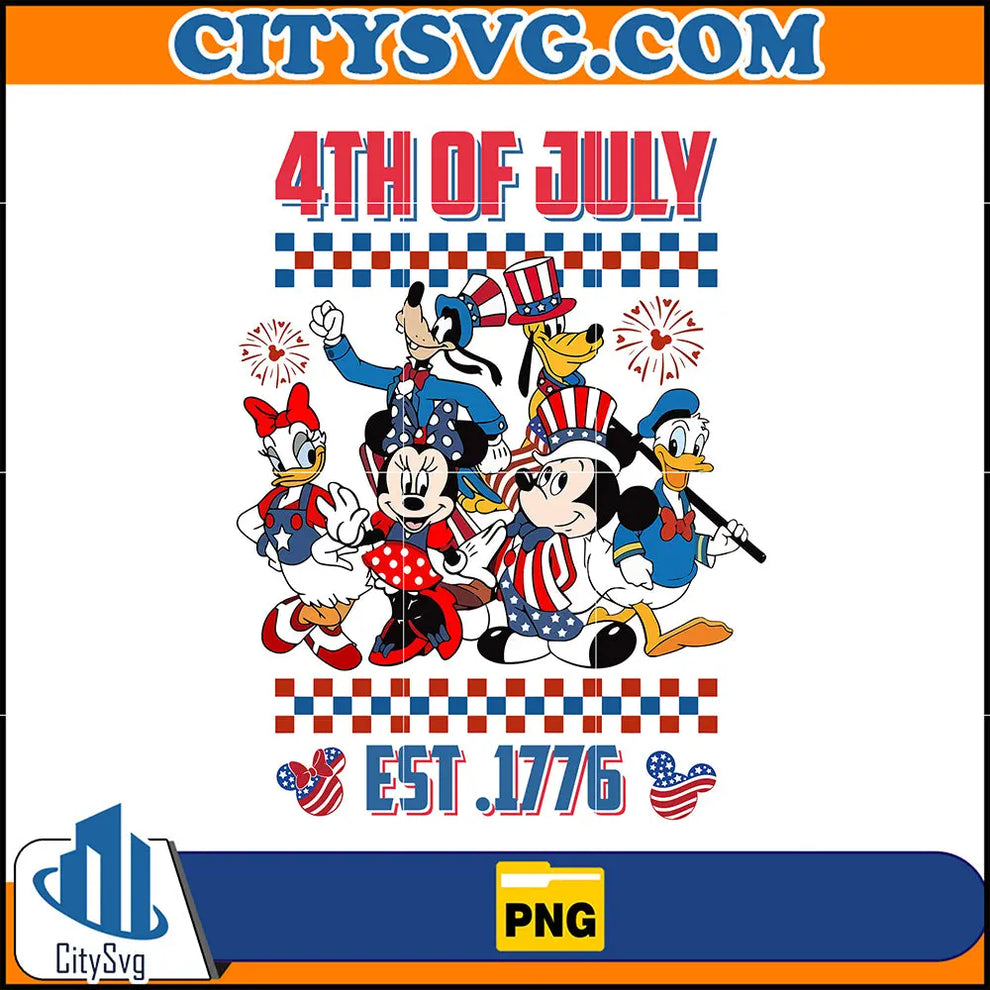 Mickey Happy 4th Of July Png, Cartoon 4th Of July Png, 4th Of July 202 ...