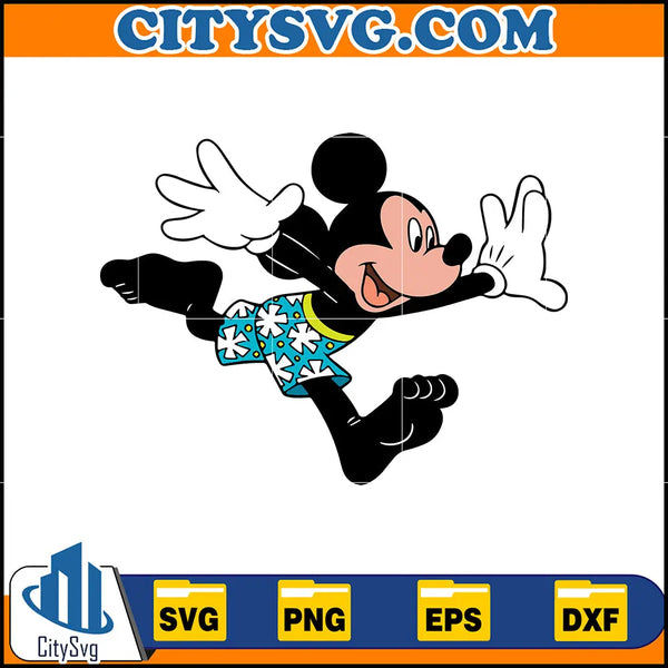 Mickey Running Summer Svg, Mickey Summer Svg, Summer Time Svg, Mickey ...