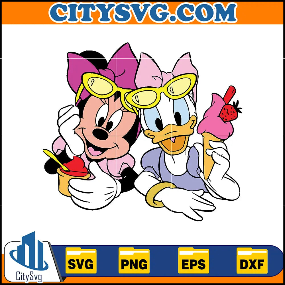 Minnie Daisy Icecream Summer Svg, Mickey Summer Svg, Summer Time Svg ...