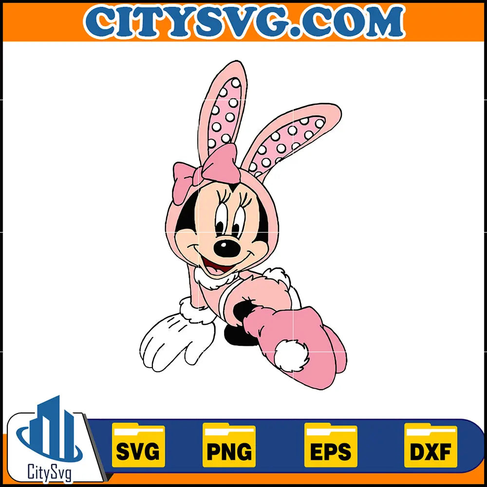 Minnie Easter Svg, Easter Svg Cut Files For Cricut, Silhouette, Mickey ...
