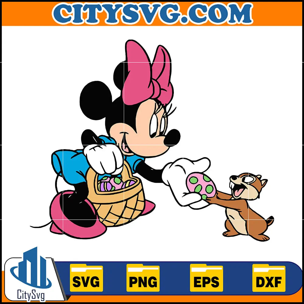 Minnie Easter Svg, Easter Svg Cut Files For Cricut, Silhouette, Mickey ...