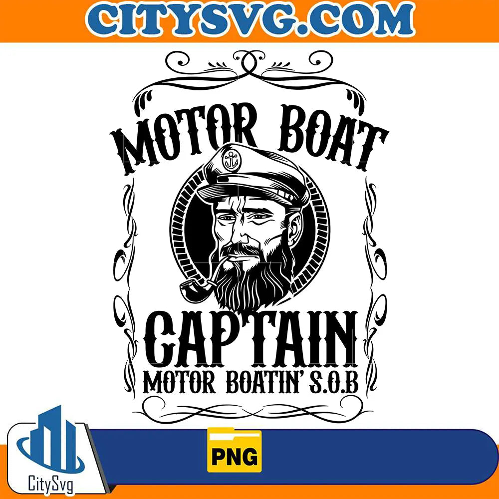 Motor Boat Captain Motor Boatin' Sob Png – CITYSVG