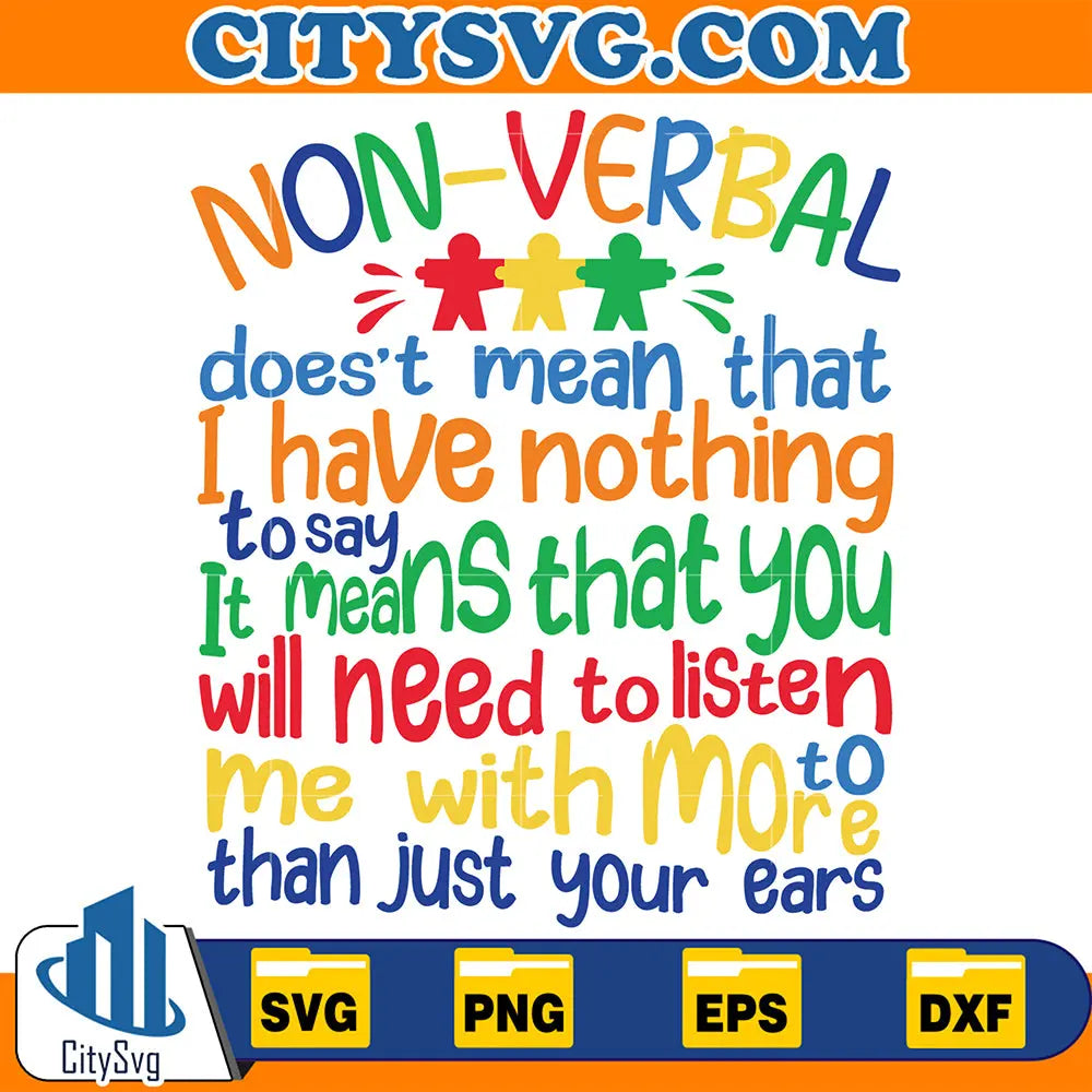 Non-Verbal Autism Svg – CITYSVG