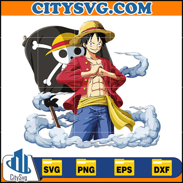 Monkey D. Luffy One Piece Svg, Anime Layered Svg, Anime Svg, One Piece ...