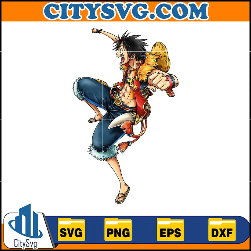 Monkey D. Luffy One Piece Svg, Anime Layered Svg, Anime Svg, One Piece ...