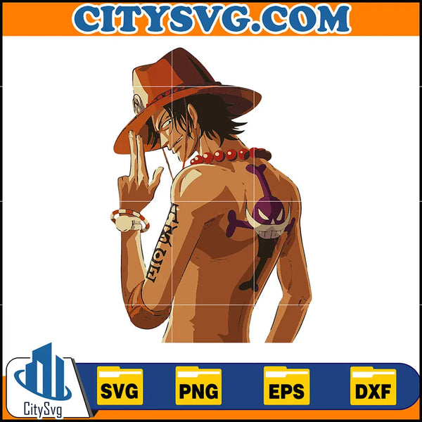 One Piece Portgas D. Ace Svg, One Piece Anime, One Piece Anime Gift, A ...