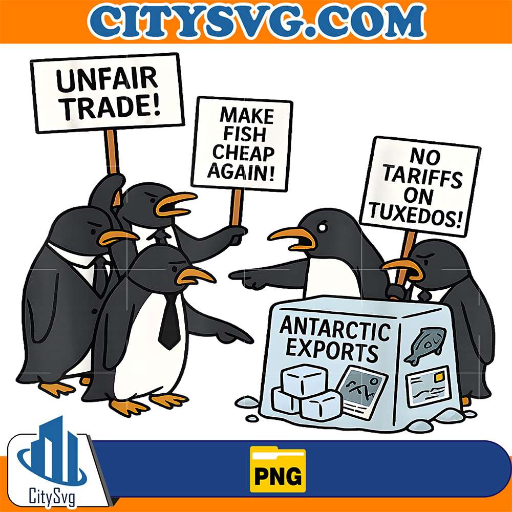 Penguins Protest Against Tariffs Png – CITYSVG