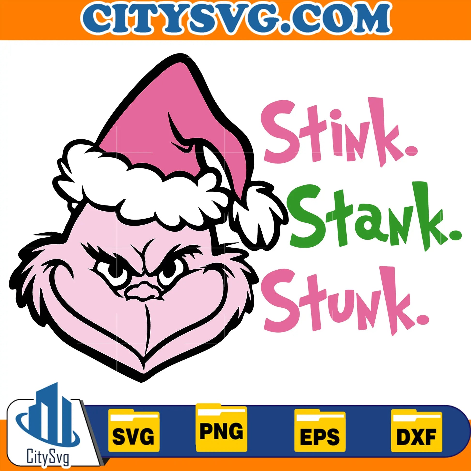 Pink Grinch Stink Stank Stunk Christmas Svg – CITYSVG