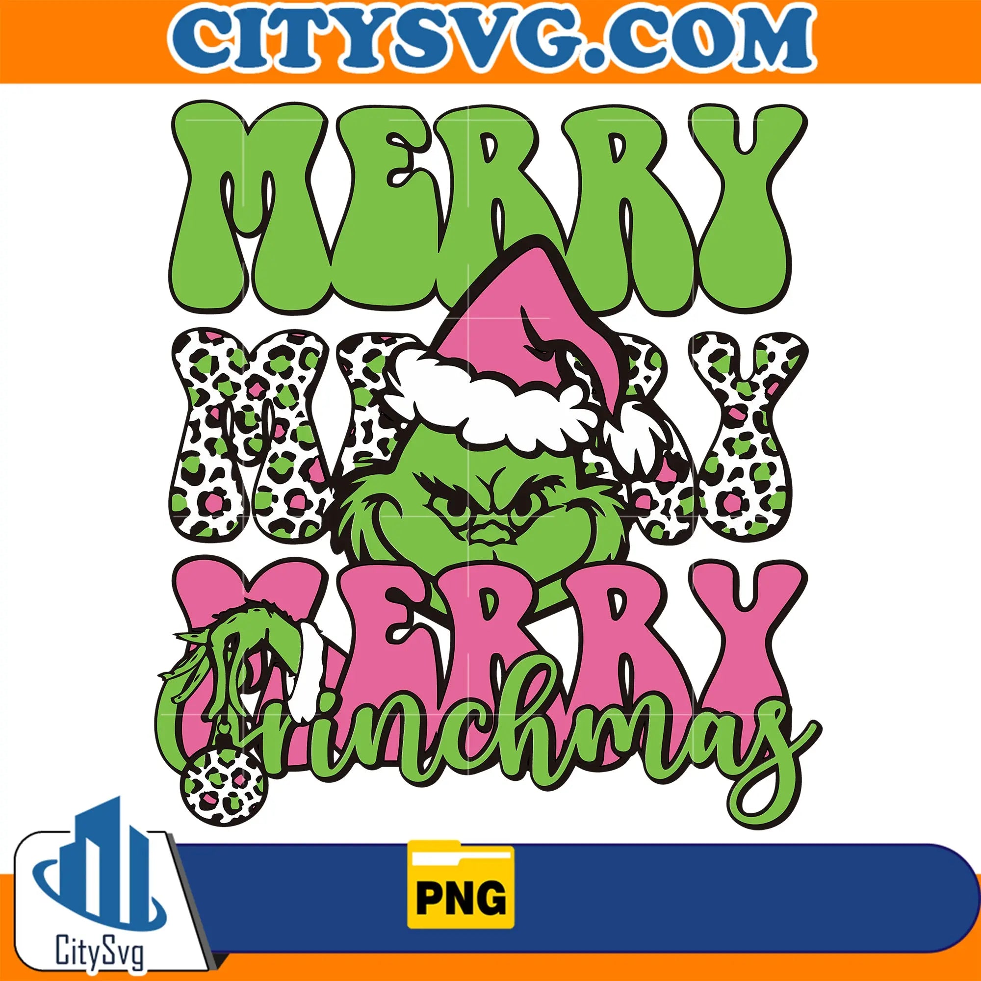 Pink Merry Grinchmas Christmas Png – CITYSVG