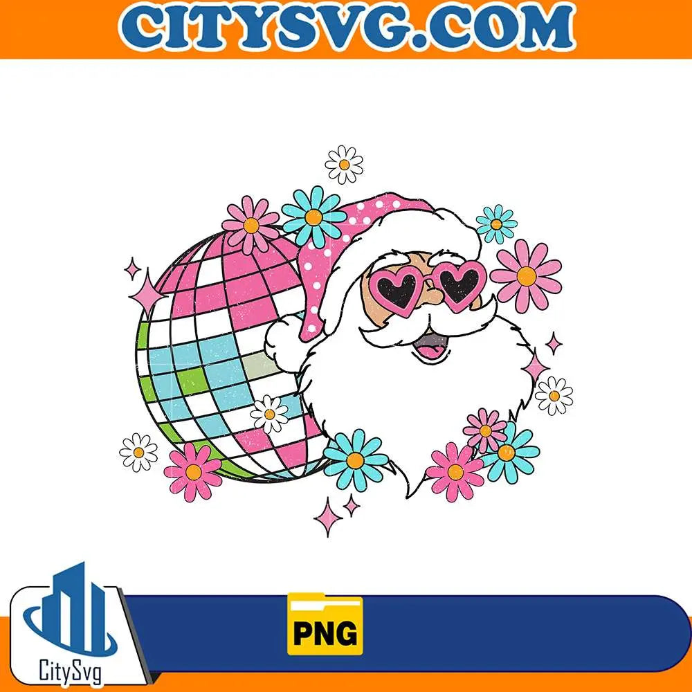 Pink Santa Disco Christmas Png – CITYSVG